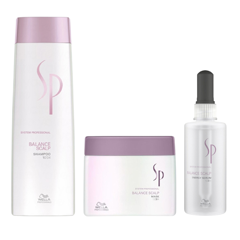 Wella system professional kit balance scalp shampoo 250ml + mask 400ml ...